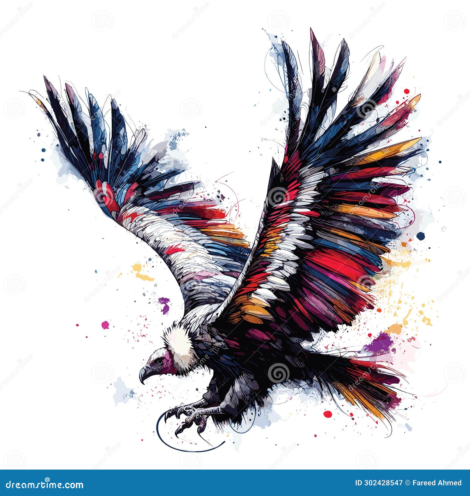 Flight of the Condor - AI Generated Stock Vector - Illustration of ...