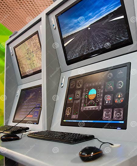 Flight control stock photo. Image of computer, airplane - 22478334