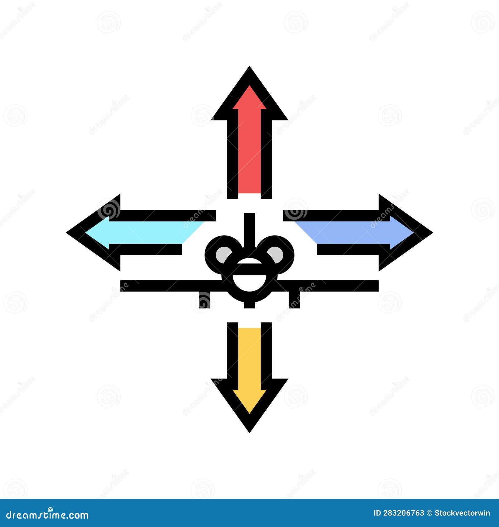 Flight Control Aeronautical Engineer Color Icon Vector Illustration ...
