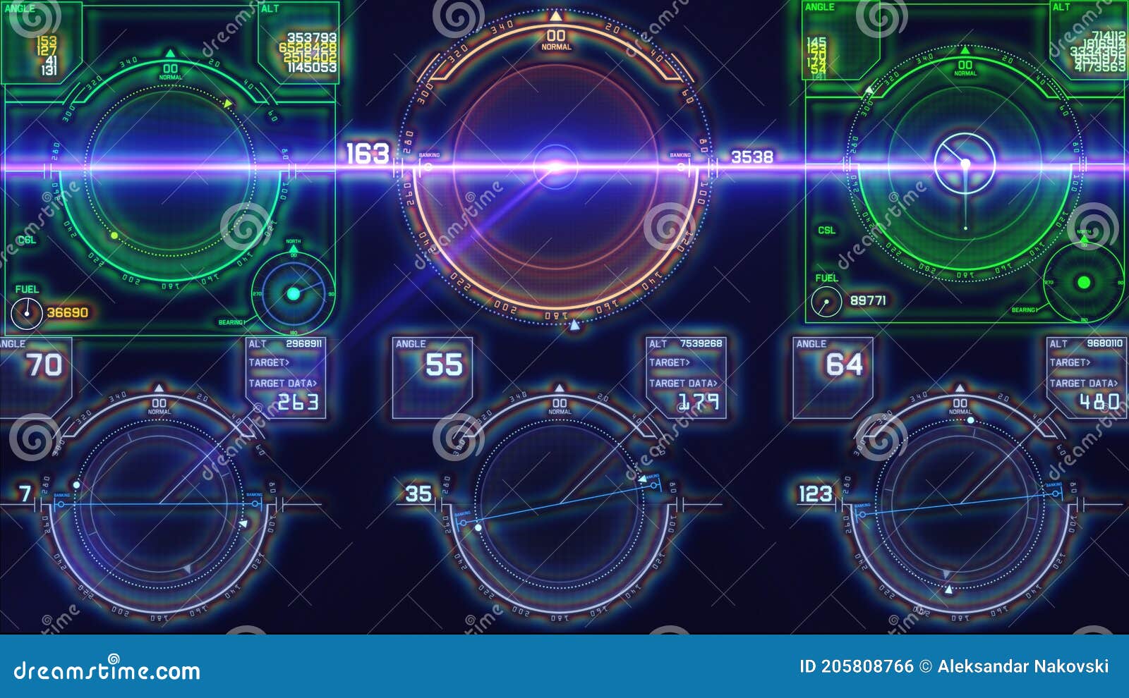 Flight Control Panel Instrument Navigation Stock Illustration ...