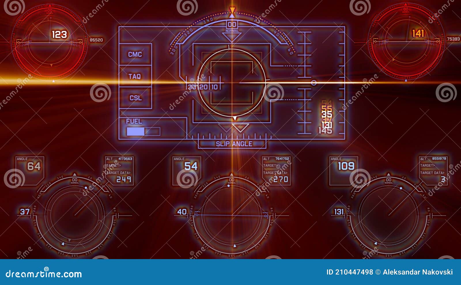 Flight Control Panel Instrument Navigation Stock Illustration ...