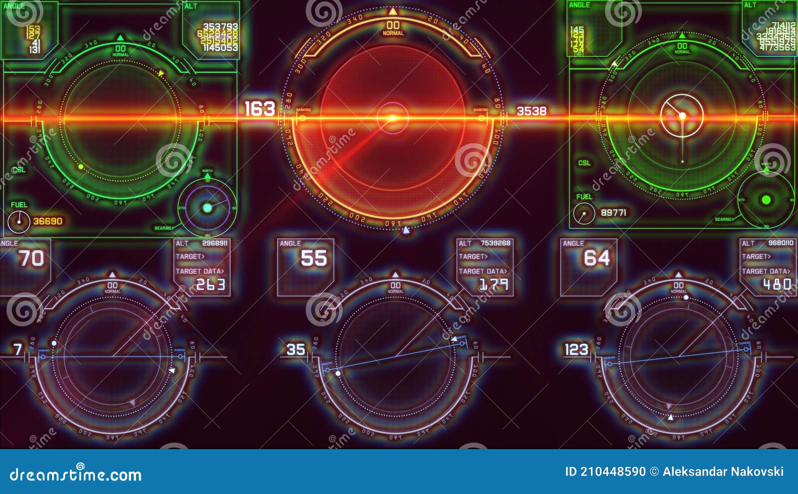 Flight Control Panel Instrument Navigation Stock Illustration ...
