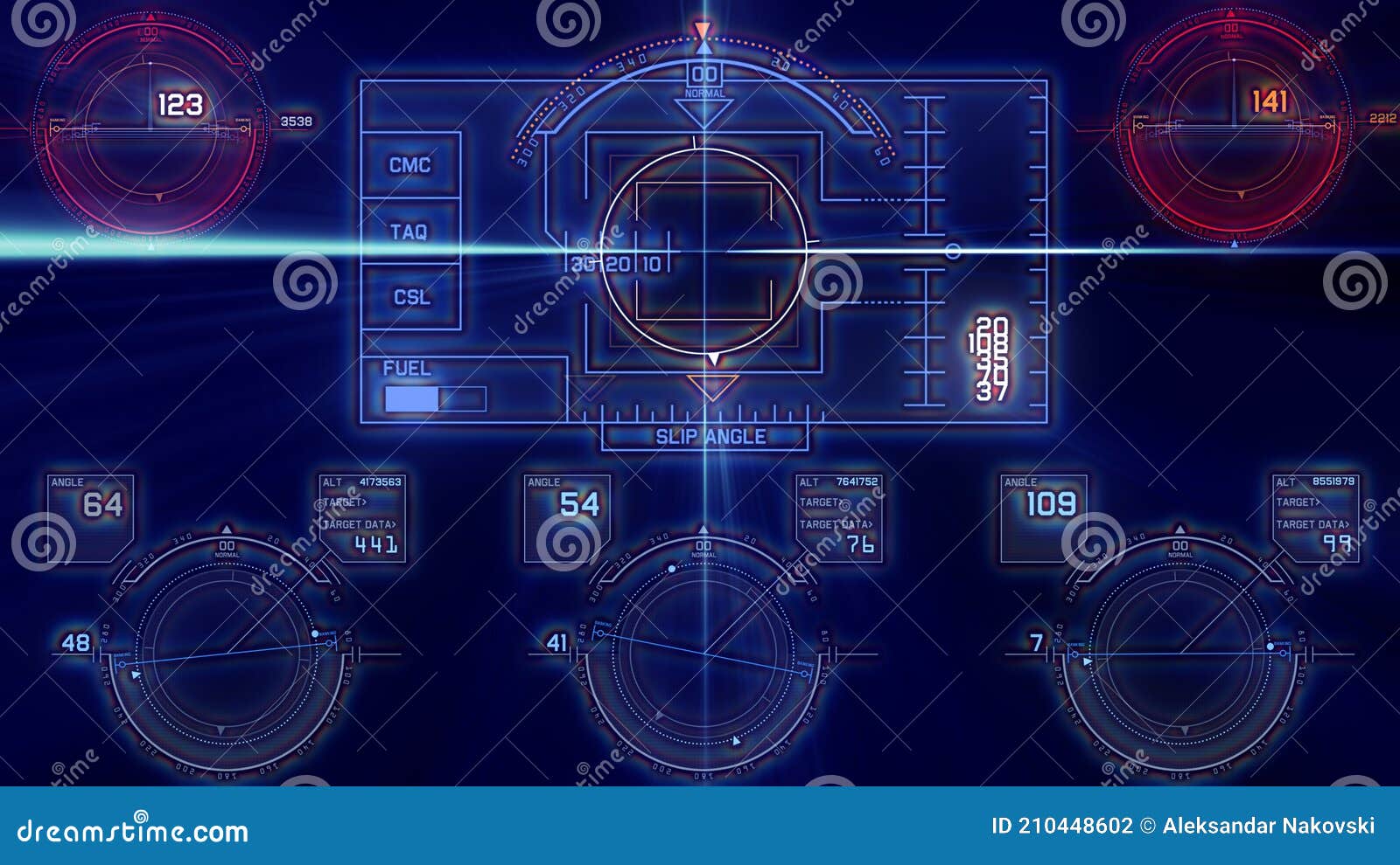 Flight Control Panel Instrument Navigation Stock Illustration ...