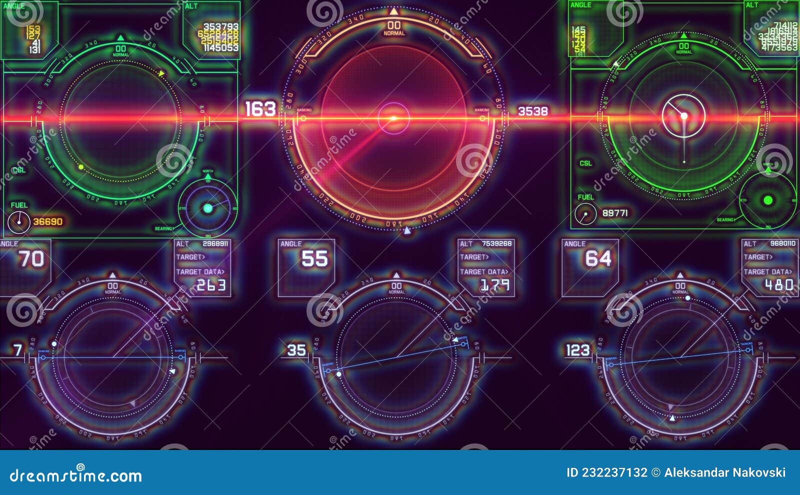 Flight Control Panel Instrument Navigation Stock Illustration ...