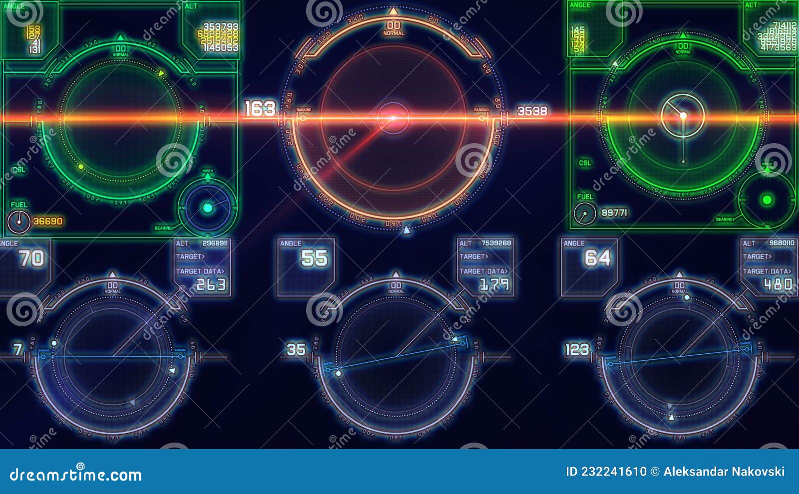 Flight Control Panel Instrument Navigation Stock Illustration ...