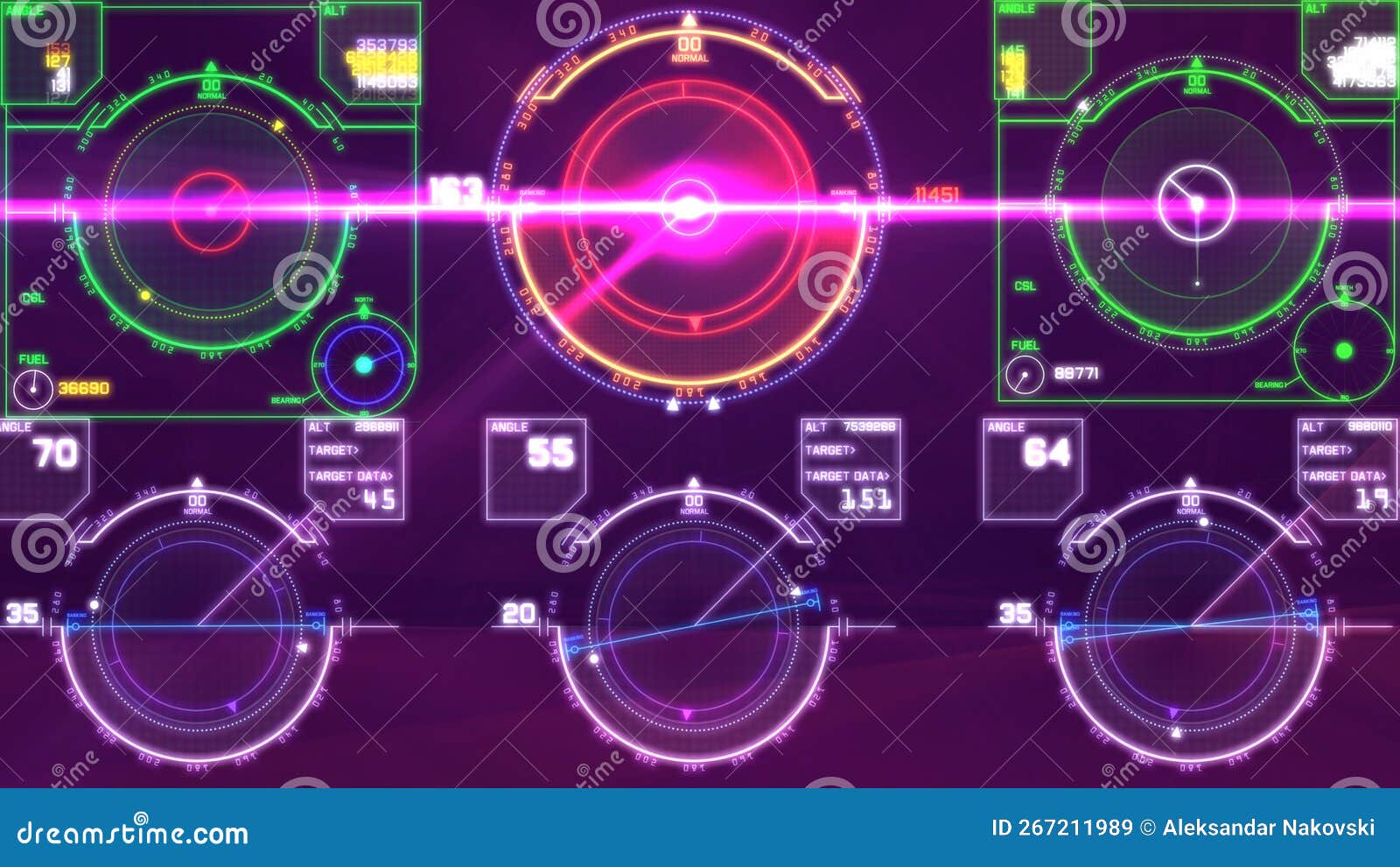 Flight Navigation Computer And Buttons And Switches In The Flightdeck ...