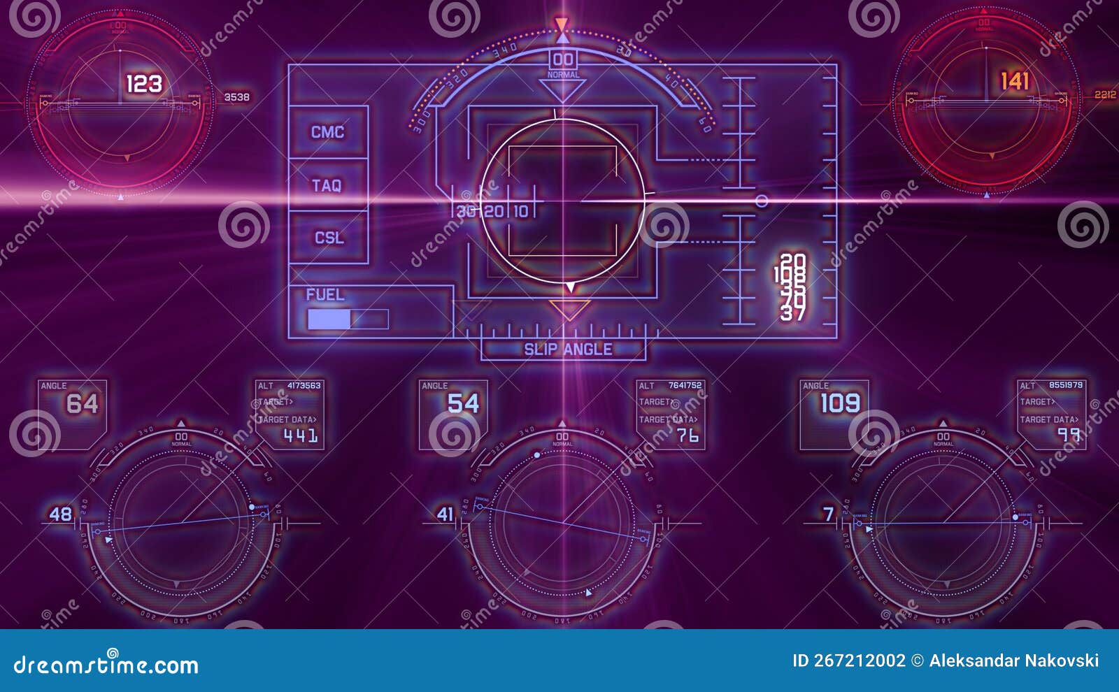 Flight Control Panel Instrument Navigation Stock Photo - Image of ...