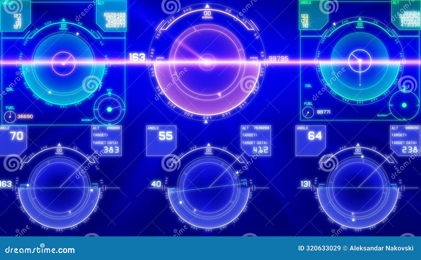 Flight Control Panel Instrument Navigation Stock Image - Image of ...