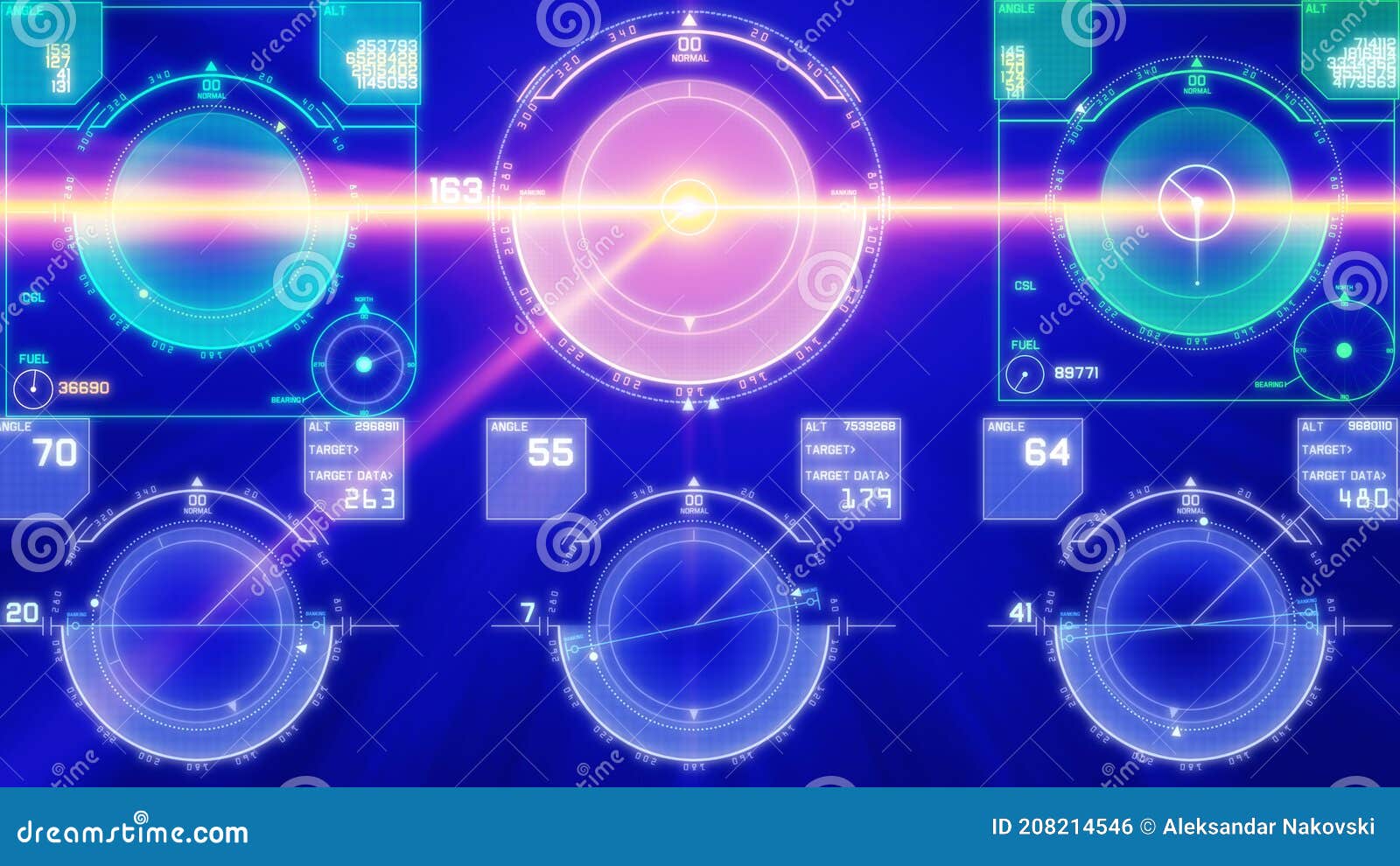 Flight Control Panel Instrument Navigation Stock Illustration ...