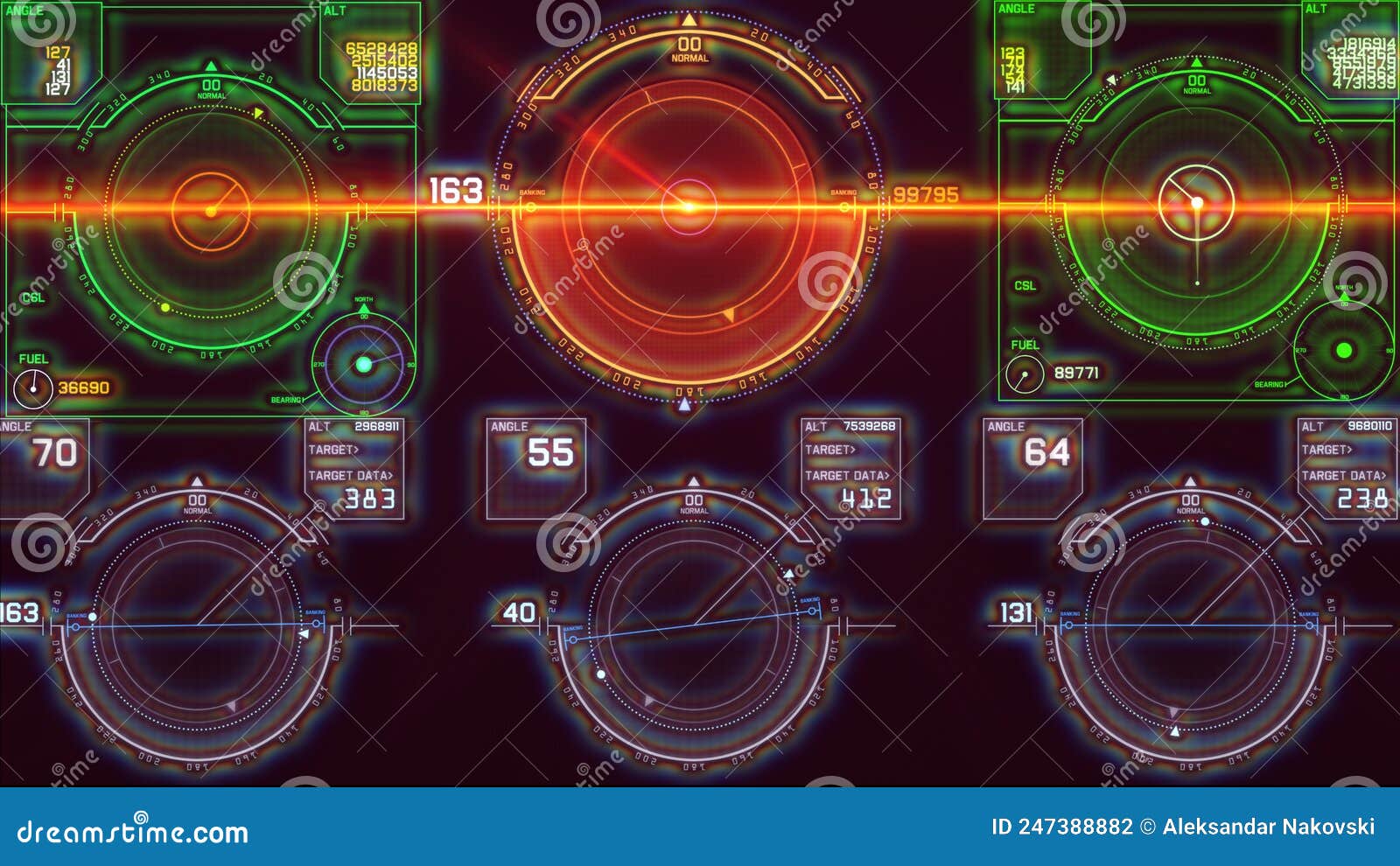 Flight Instrument Heading Indicator Vector Illustration | CartoonDealer ...