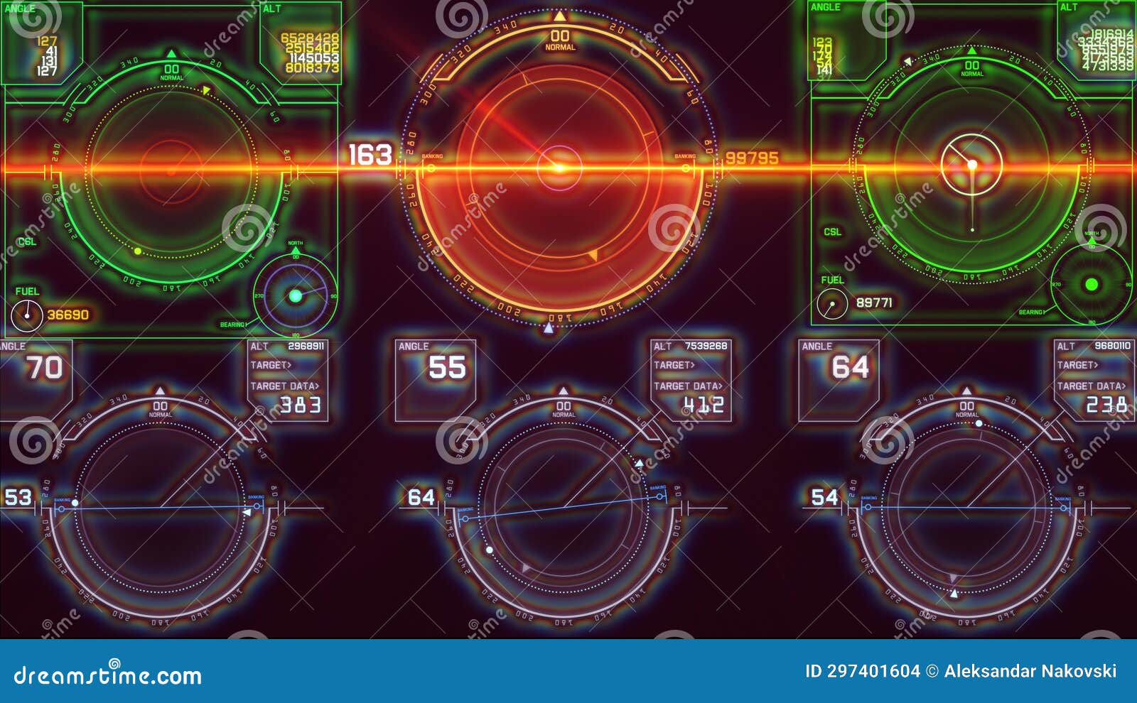 Flight Navigation Computer And Buttons And Switches In The Flightdeck ...