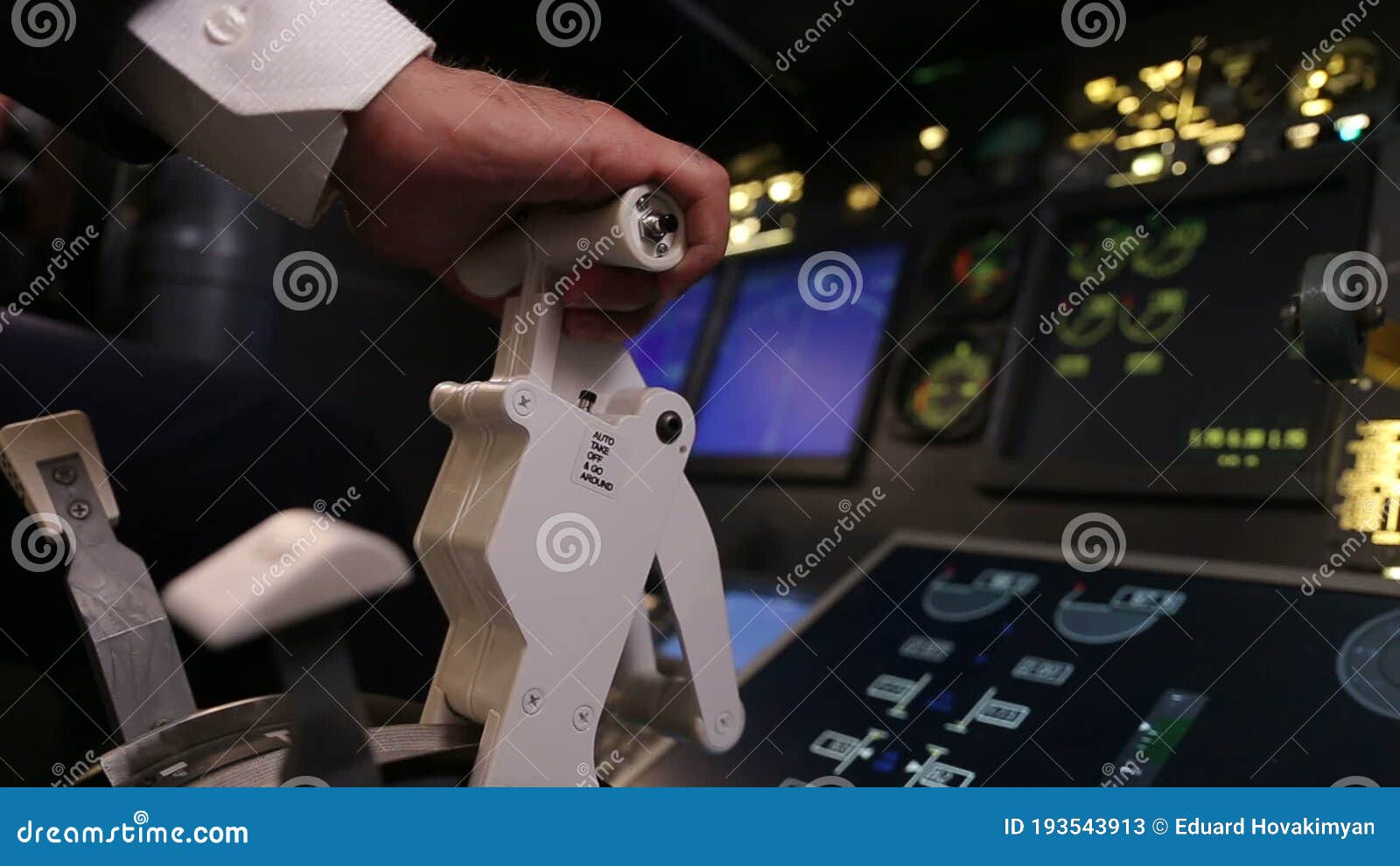 Flight control stock video. Video of controlling, lever - 193543913