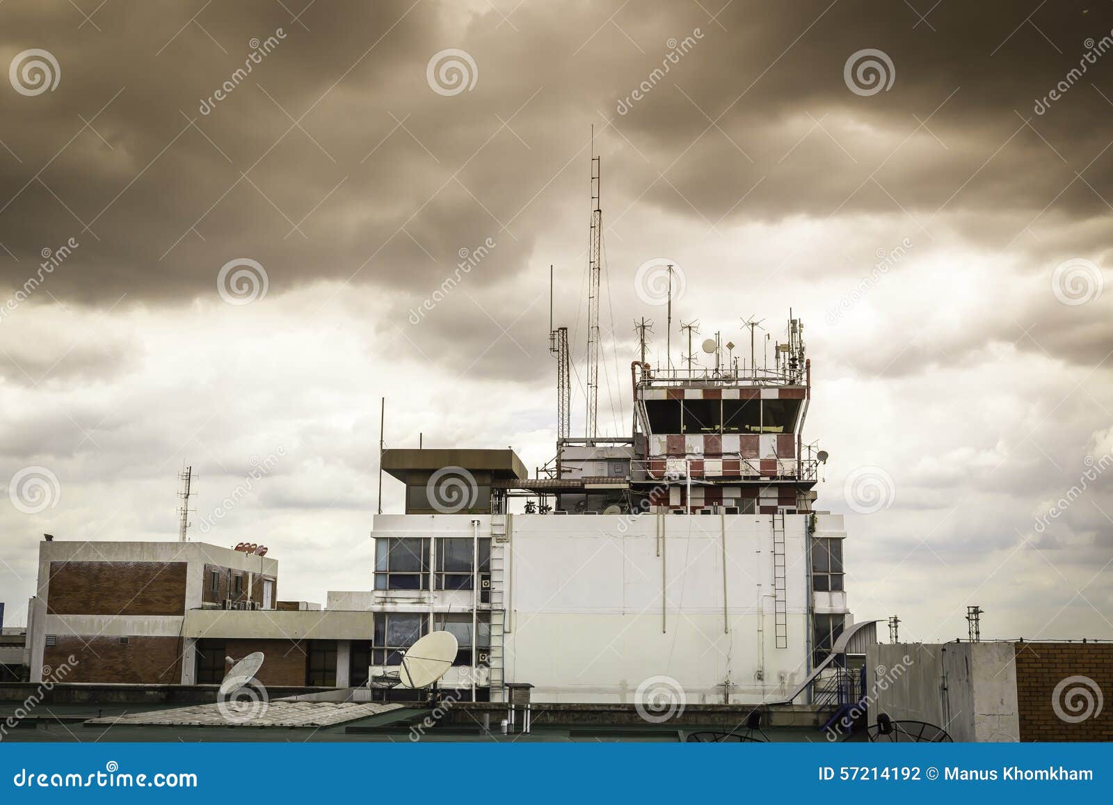 Flight control tower stock photo. Image of observation - 57214192