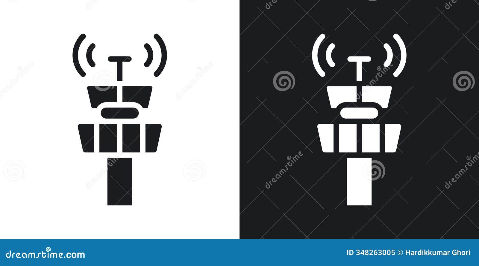 Flight Control Tower Icon Vector | CartoonDealer.com #348390627