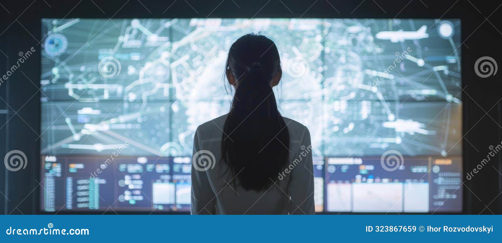 The Flight Controller Monitors the Flight Plan of the Aircraft on the ...