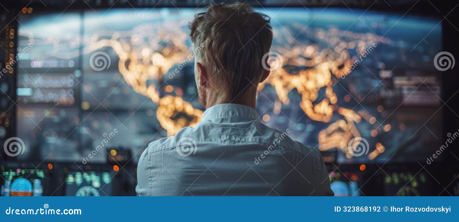 The Flight Controller Monitors the Flight Plan of the Aircraft on the ...