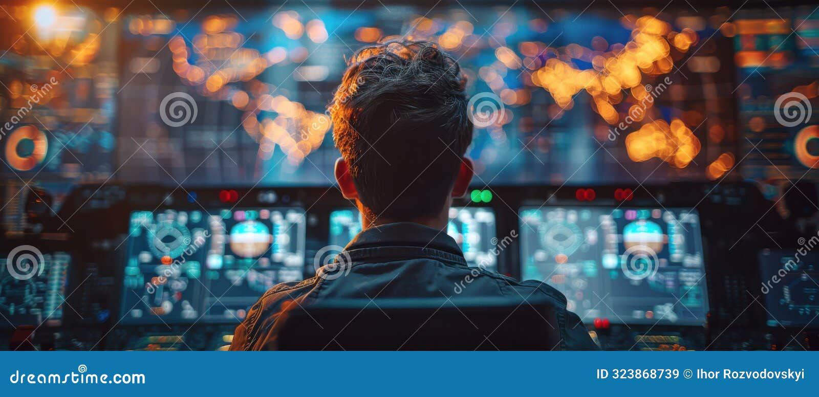 The Flight Controller Monitors the Flight Plan of the Aircraft on the ...