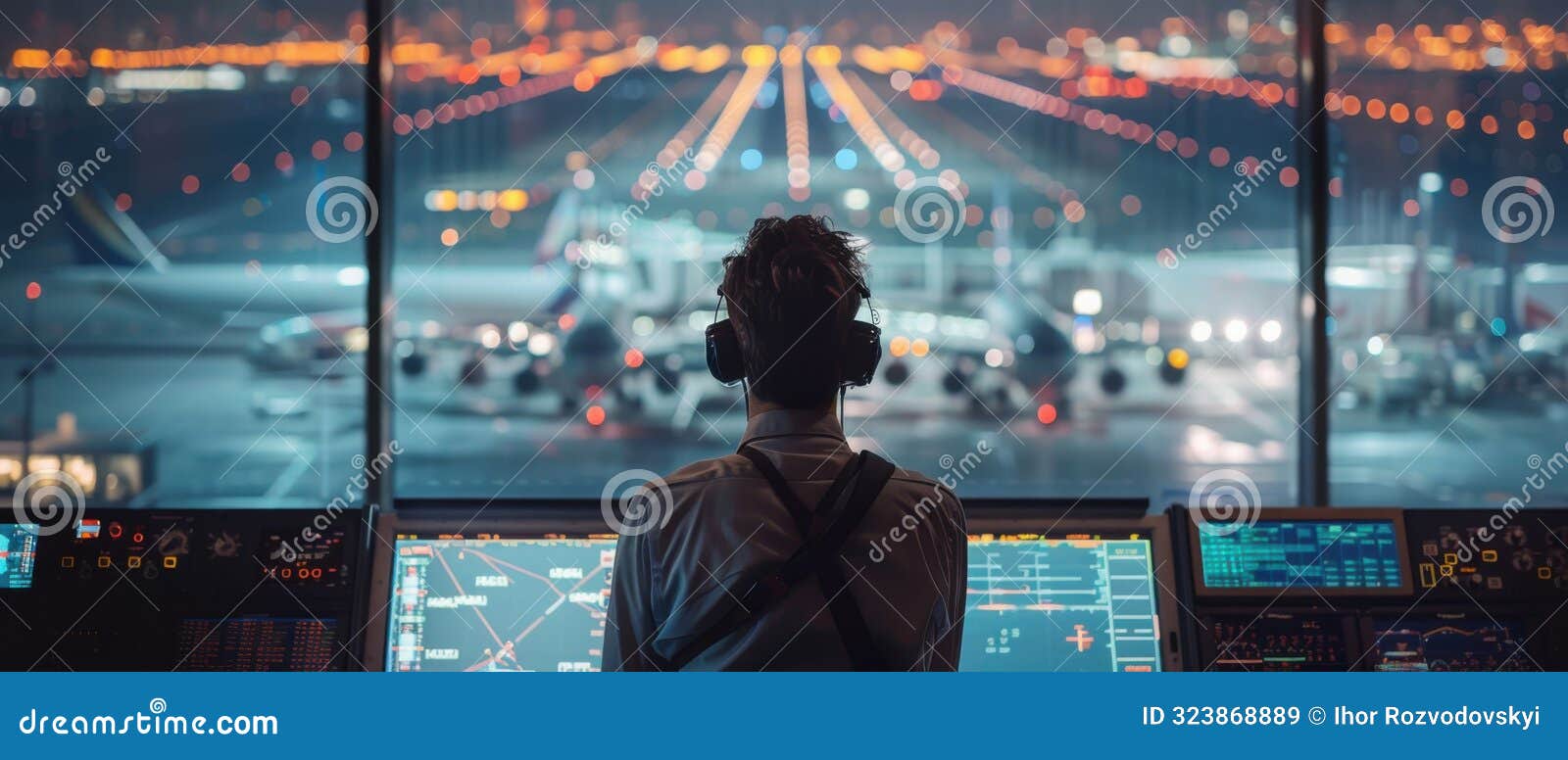 The Flight Controller Monitors the Flight Plan of the Aircraft on the ...
