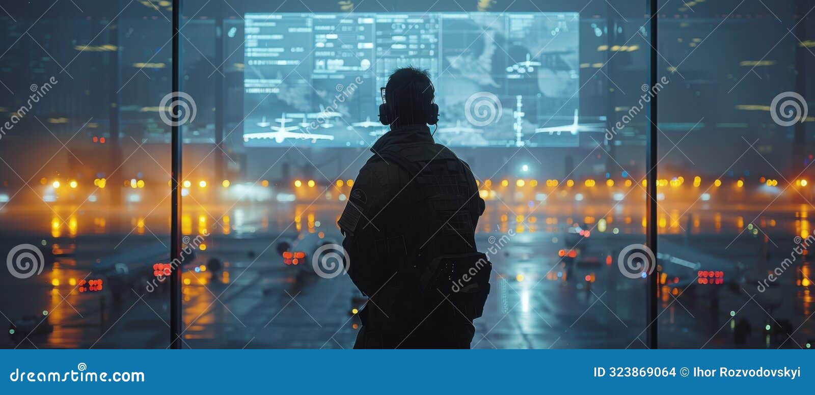 The Flight Controller Monitors the Flight Plan of the Aircraft on the ...