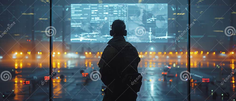 The Flight Controller Monitors the Flight Plan of the Aircraft on the ...