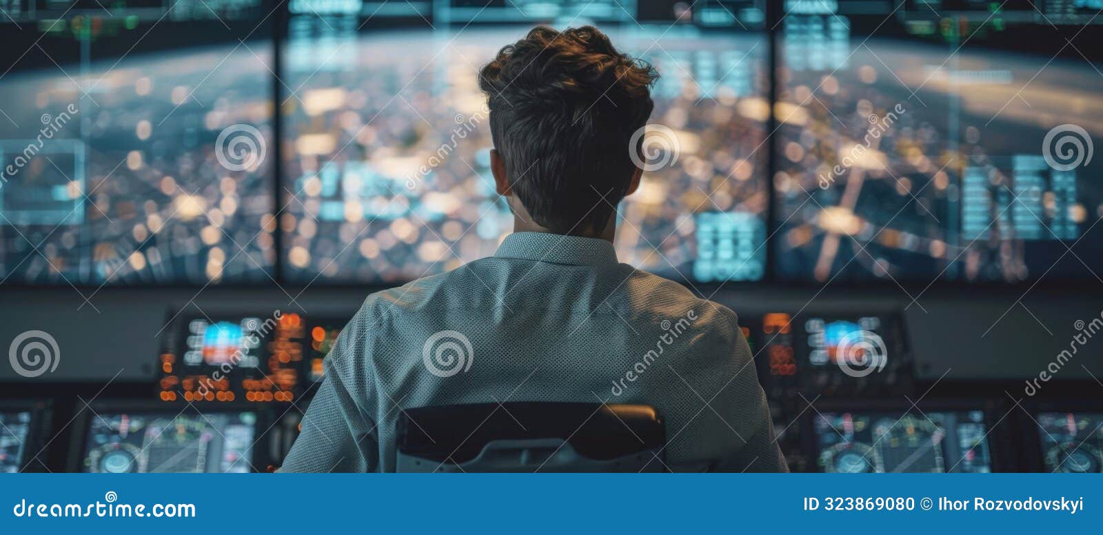 The Flight Controller Monitors the Flight Plan of the Aircraft on the ...