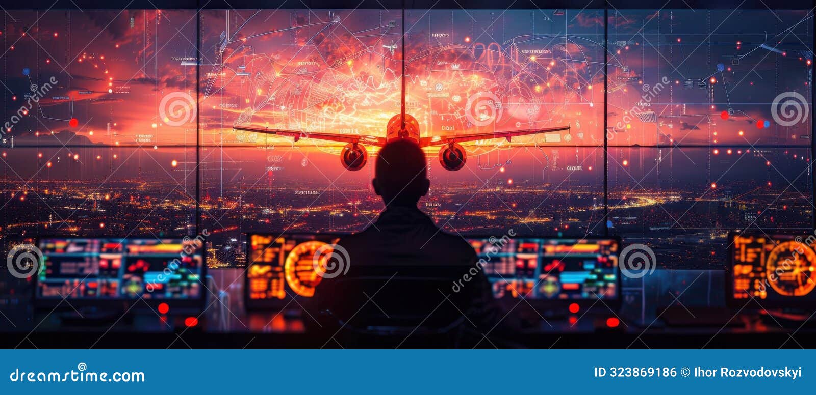 The Flight Controller Monitors the Flight Plan of the Aircraft on the ...