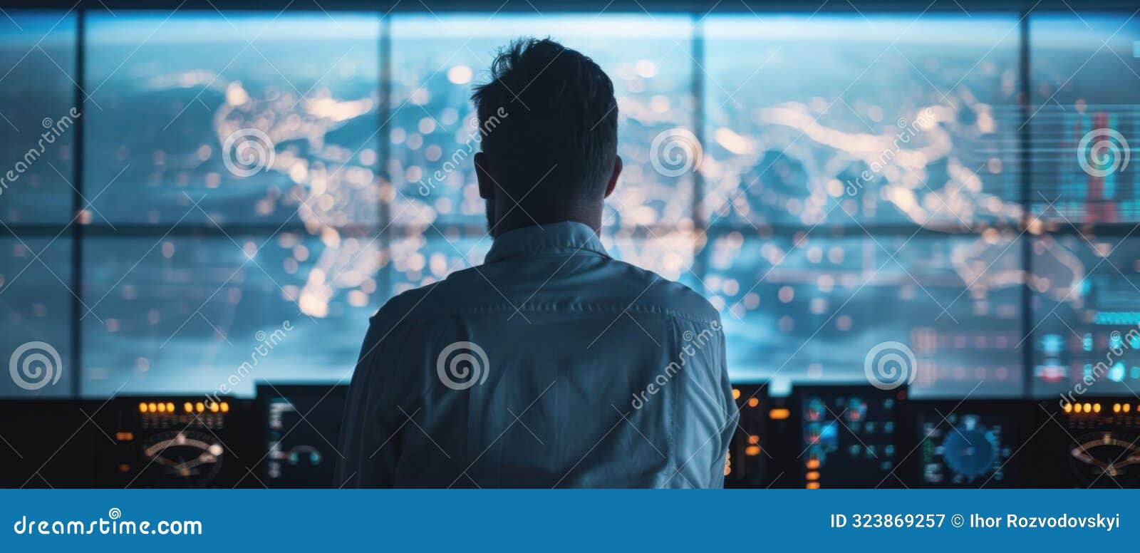 The Flight Controller Monitors the Flight Plan of the Aircraft on the ...