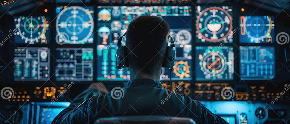 The Flight Controller Monitors the Flight Plan of the Aircraft on the ...