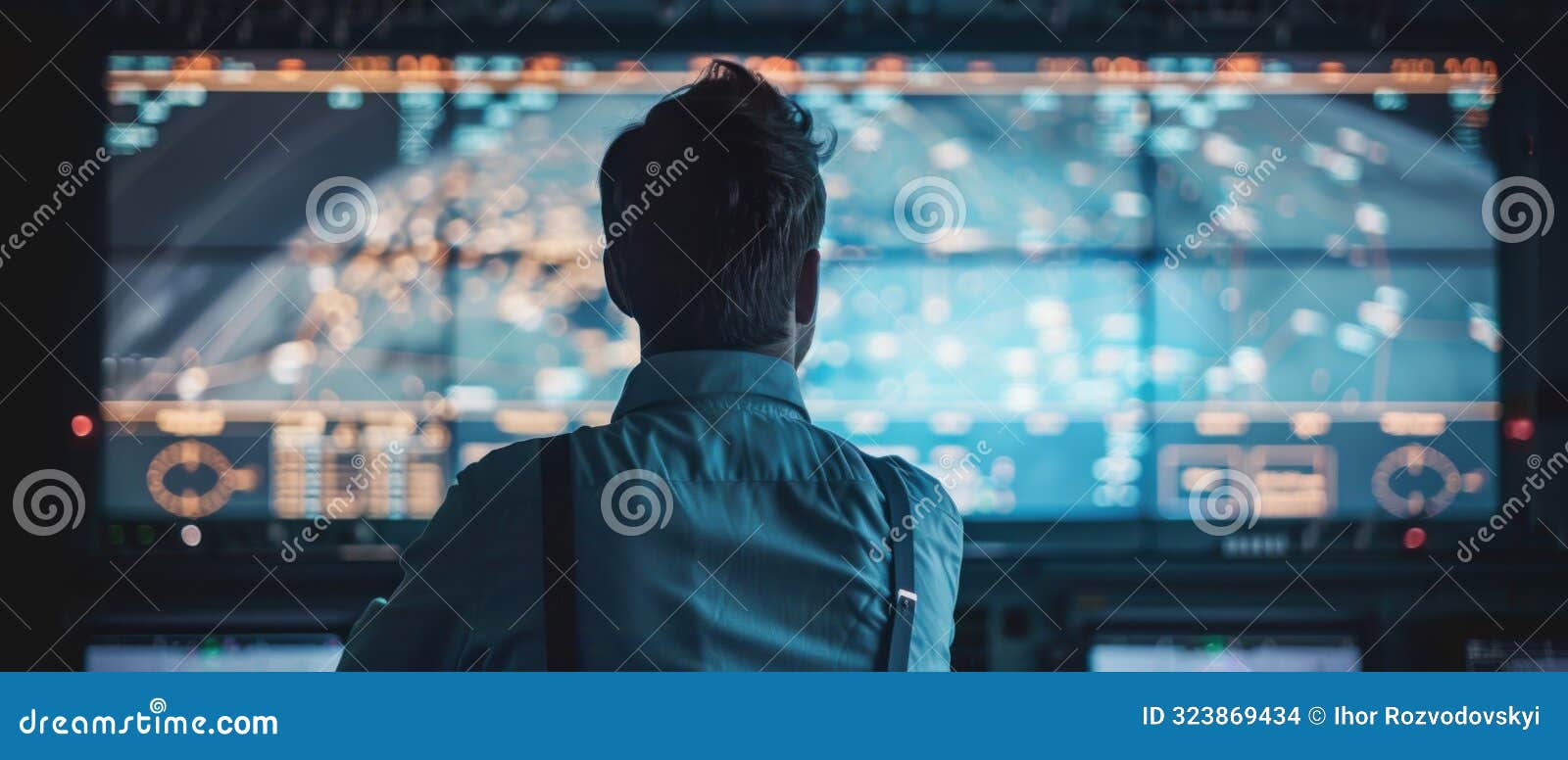 The Flight Controller Monitors the Flight Plan of the Aircraft on the ...