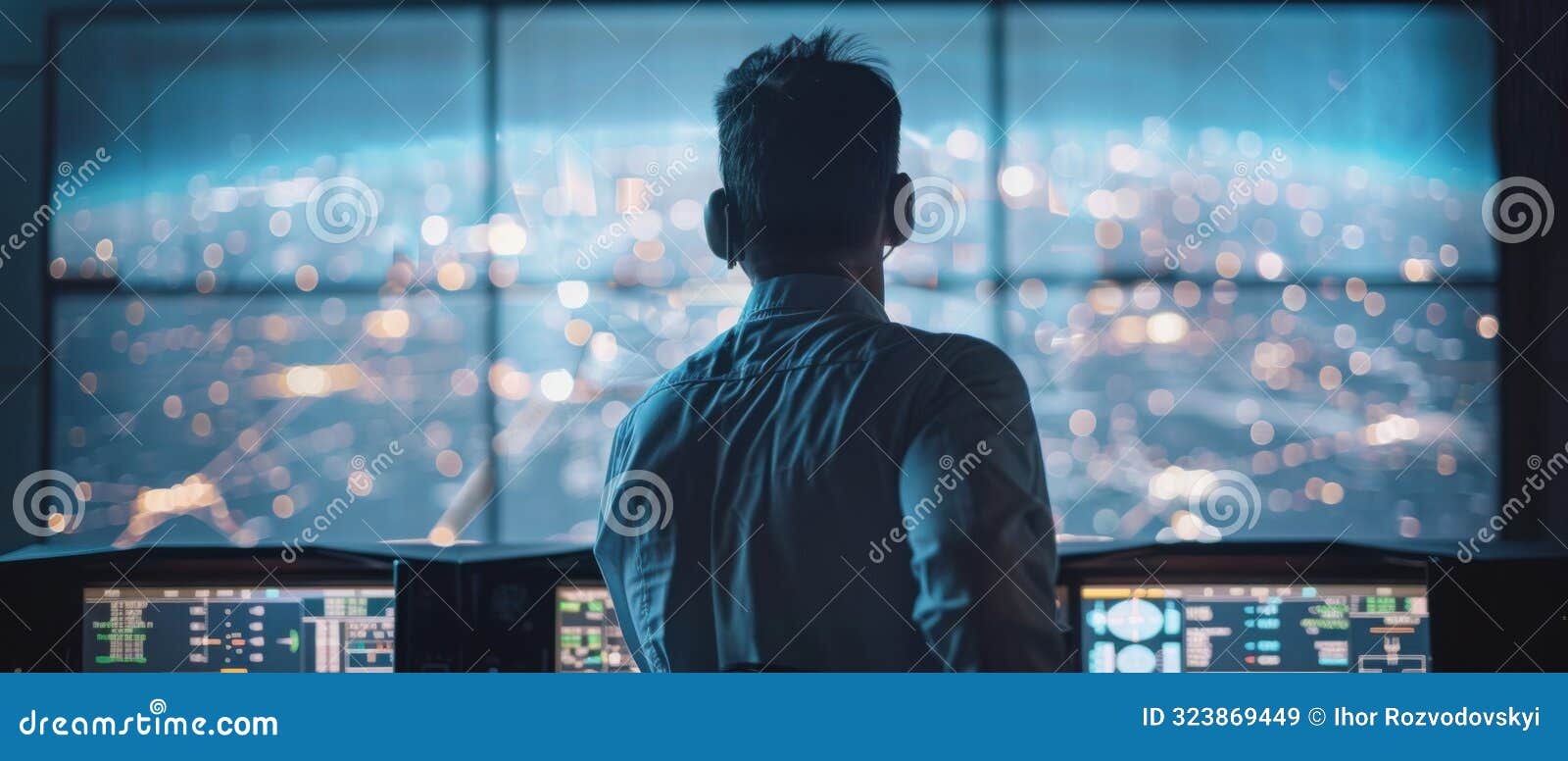 The Flight Controller Monitors the Flight Plan of the Aircraft on the ...