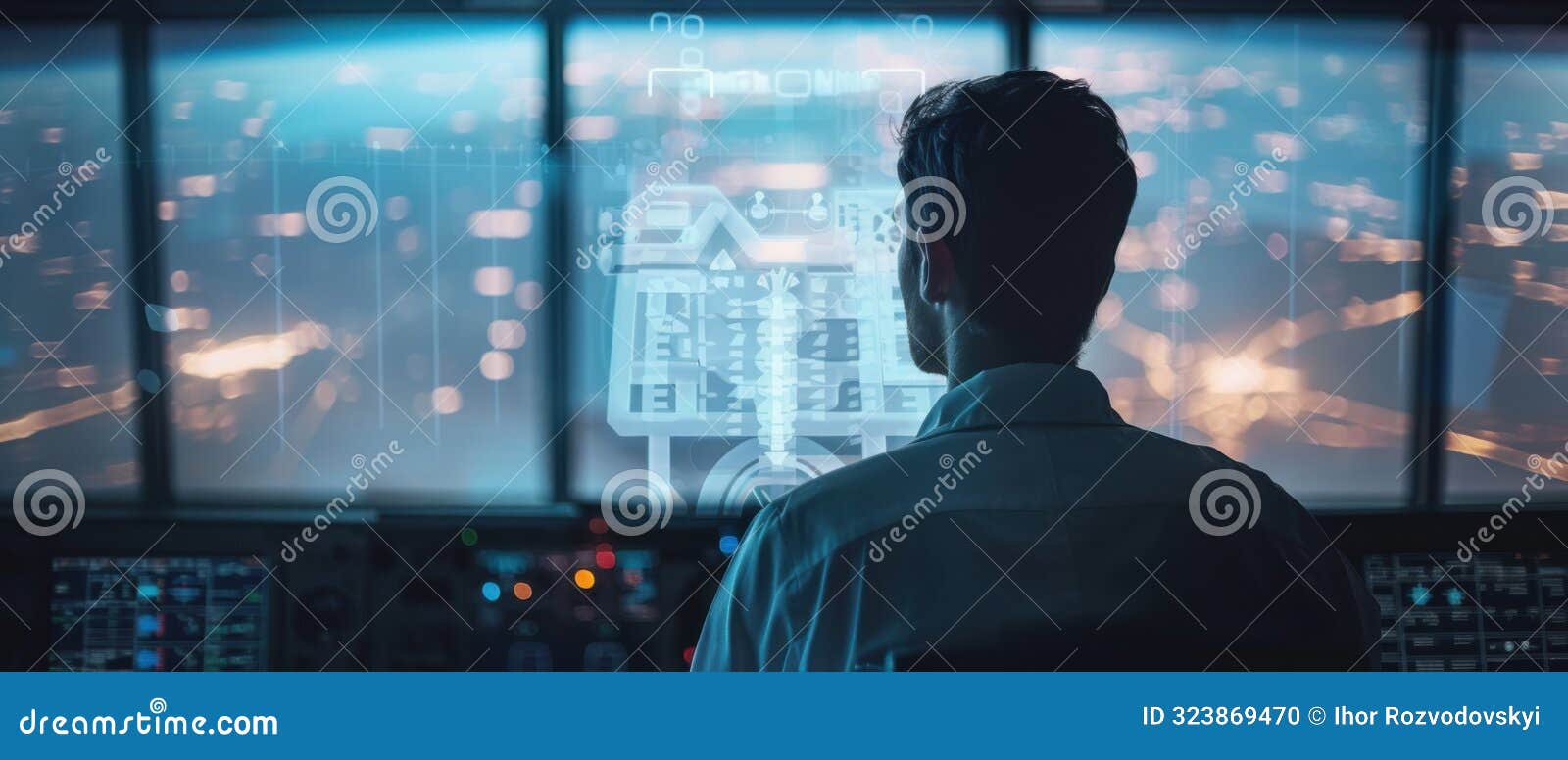 The Flight Controller Monitors the Flight Plan of the Aircraft on the ...