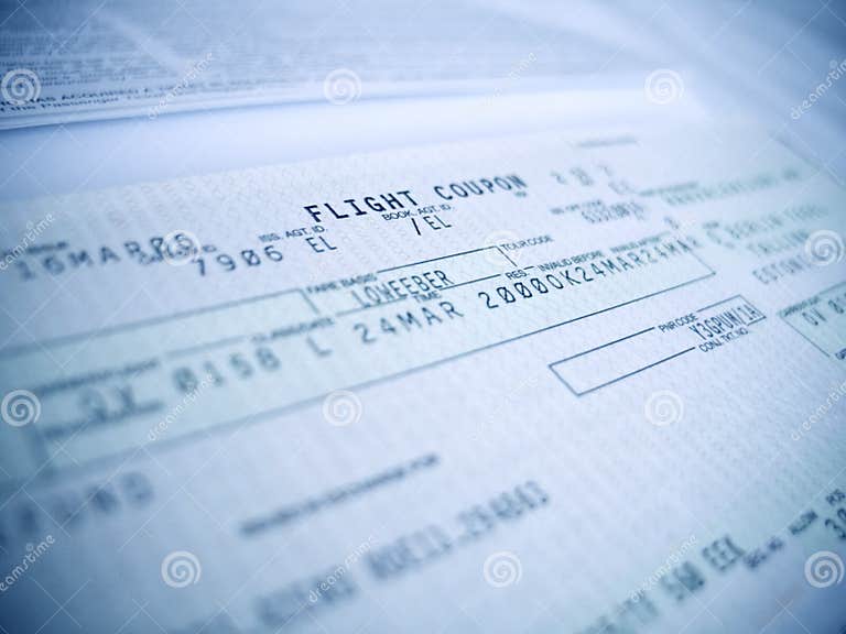 Flight coupon stock photo. Image of passenger, boarding - 2828234