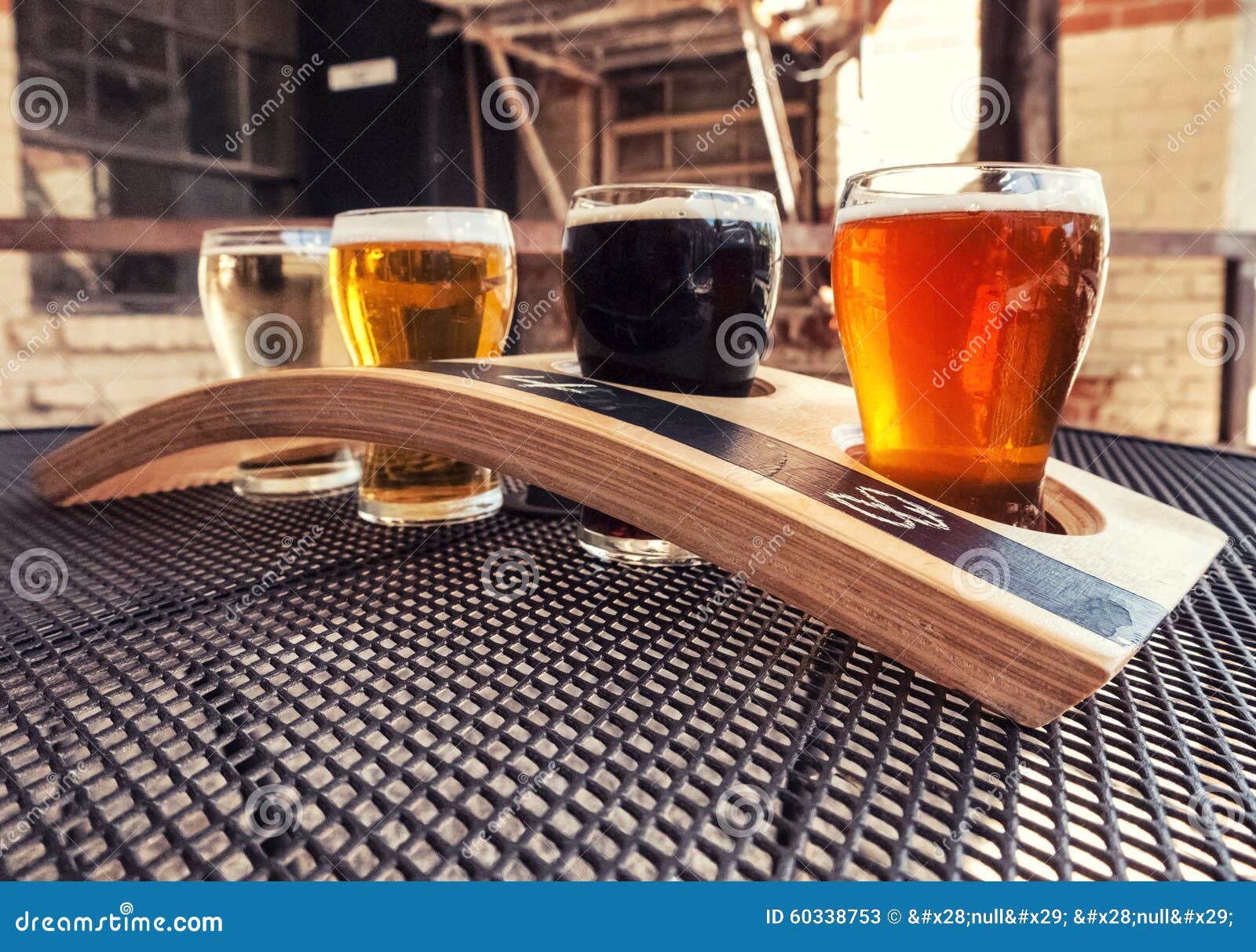Flight of Craft Beer stock image. Image of taproom, brews - 60338753