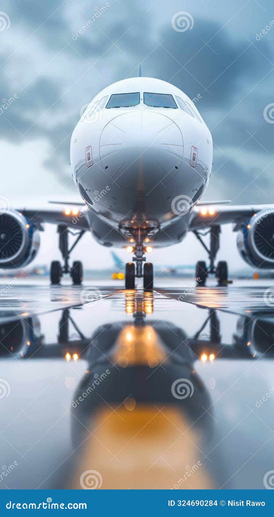 Flight Crew Performing Preflight Checks, Preflight Safety Airport Gate ...