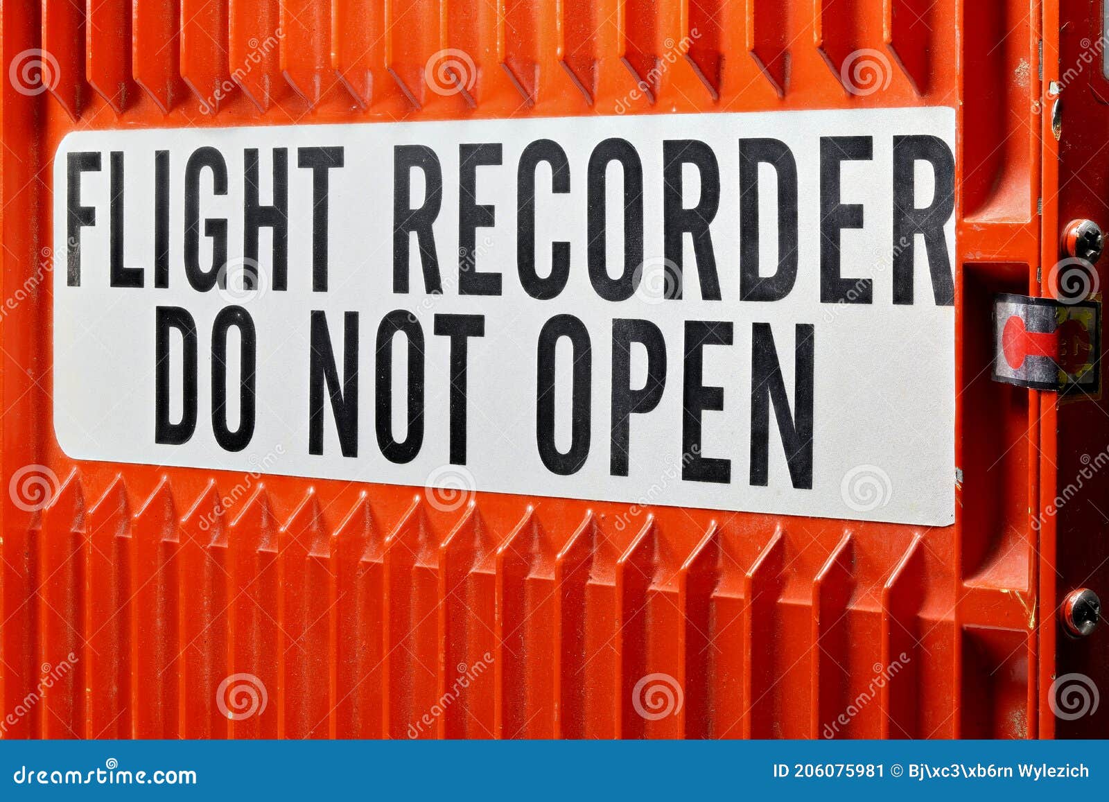 Flight data recorder stock image. Image of equipment - 206075981