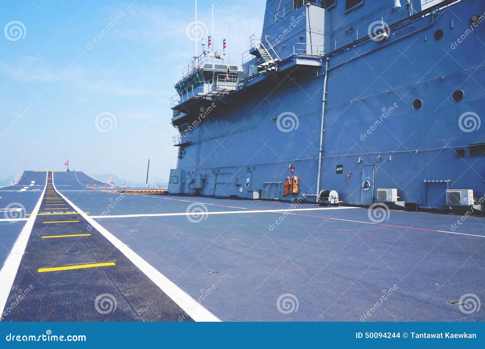 Flight Deck Of An Aircraft Carrier Royalty-Free Stock Image ...