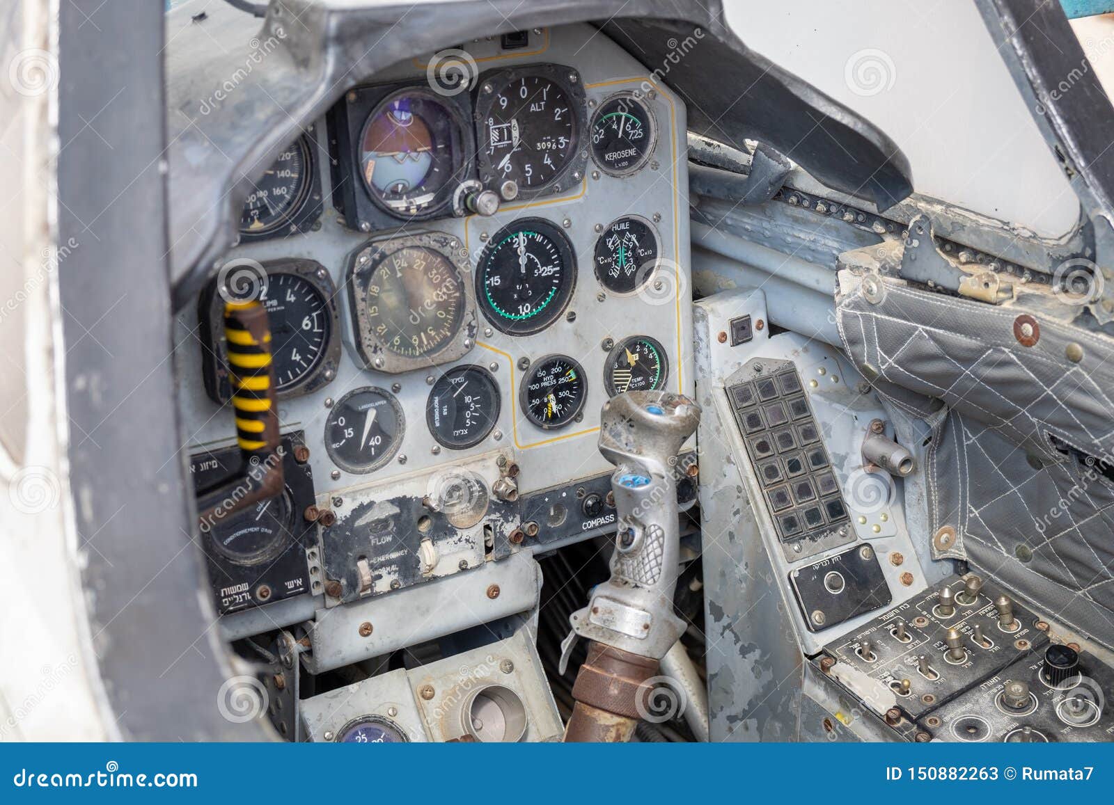 Il-62 Aircraft Dashboard. View Inside The Pilot`s Cabin Editorial Image ...