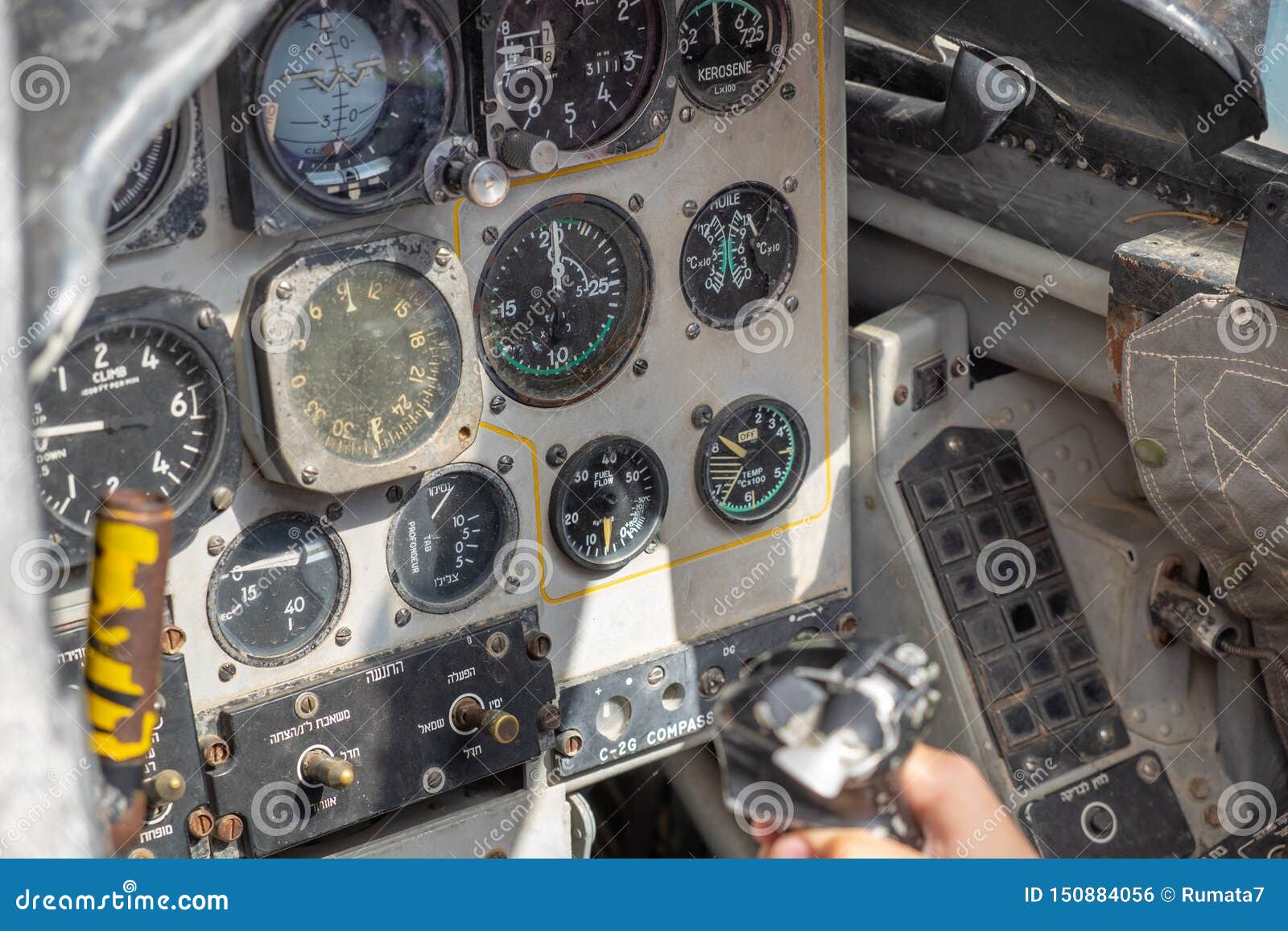 Flight Deck Dashboard of an Vintage Aircraft Editorial Photo - Image of ...