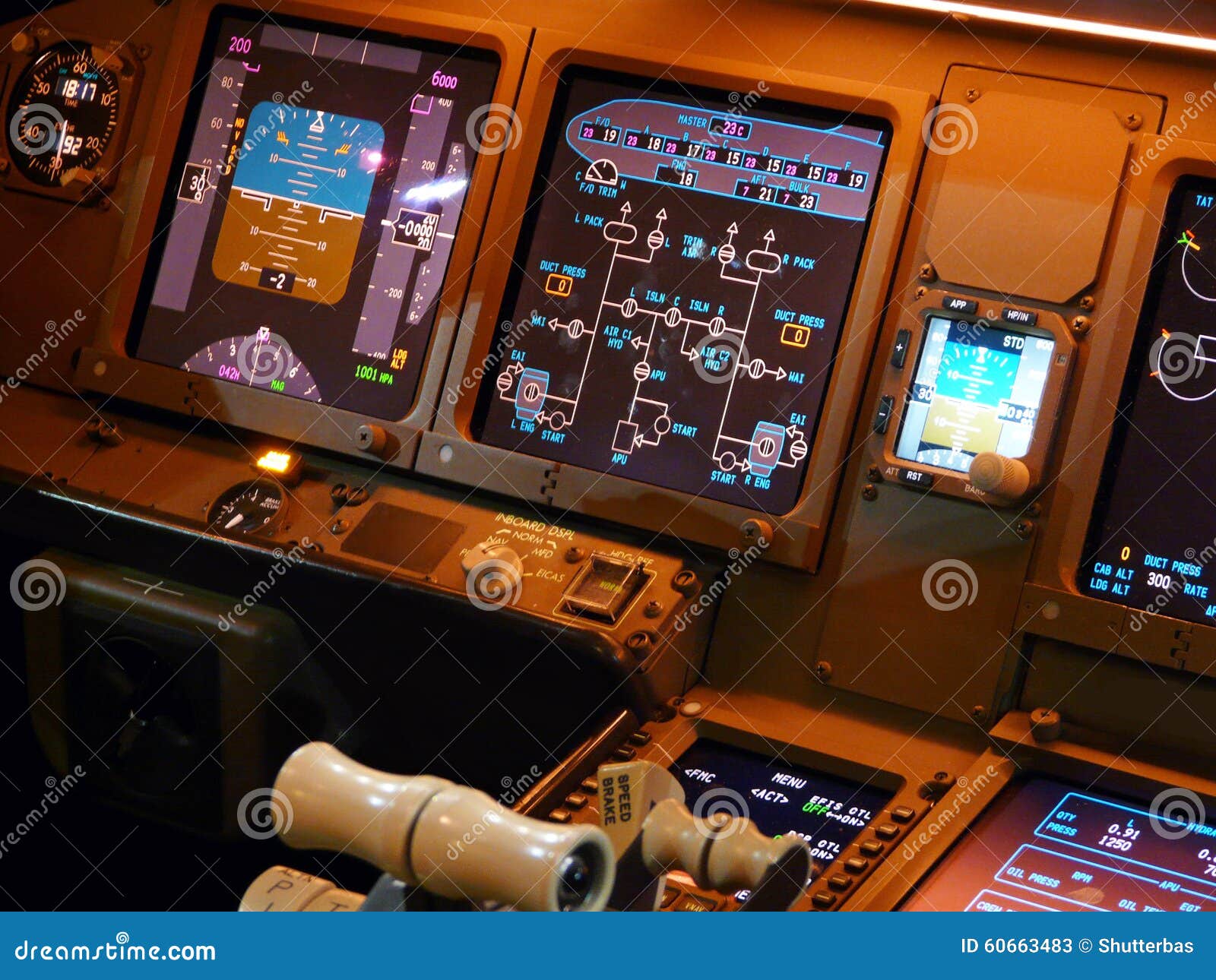 Flight deck jet plane stock image. Image of flight, screen - 60663483