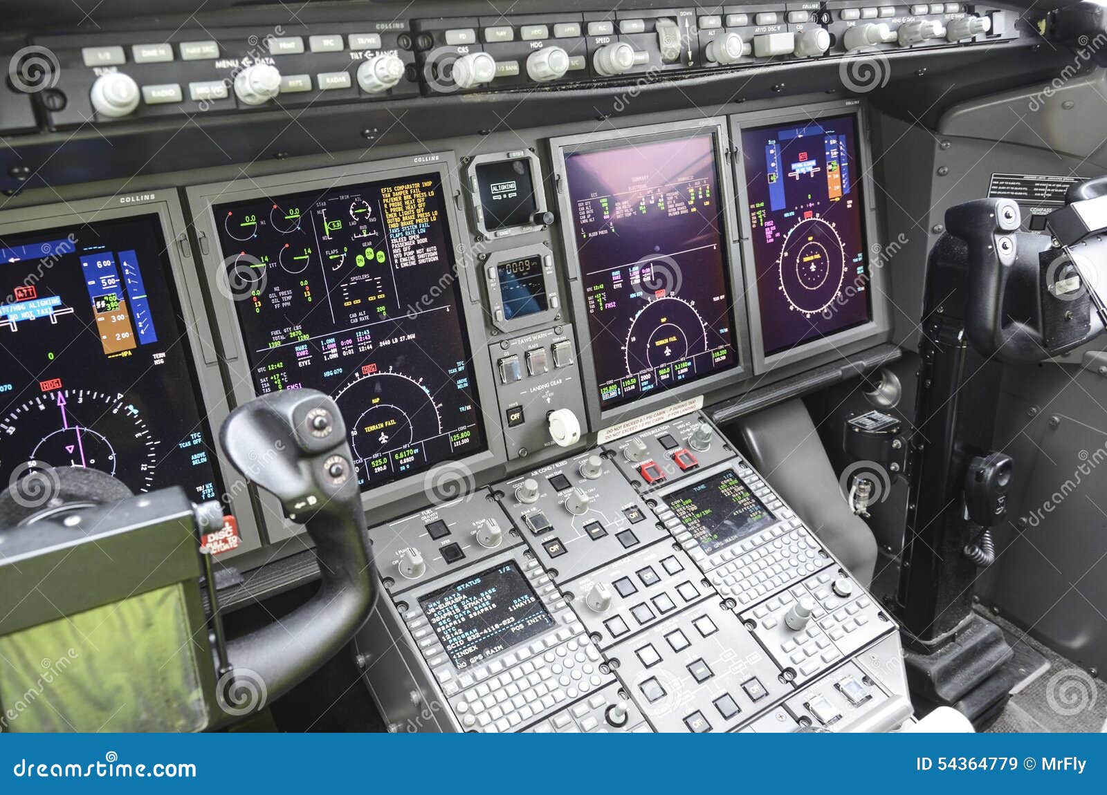 Flight deck stock image. Image of cockpit, computer, electronics - 54364779