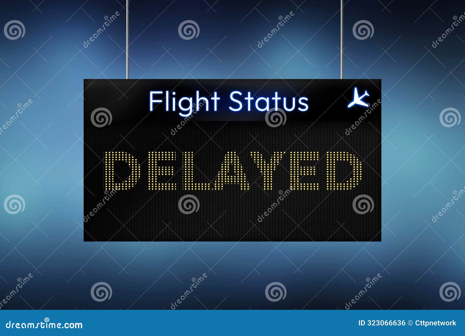 Flight Delayed Icon. Outline Filled Creative Elemet From Airport Icons ...
