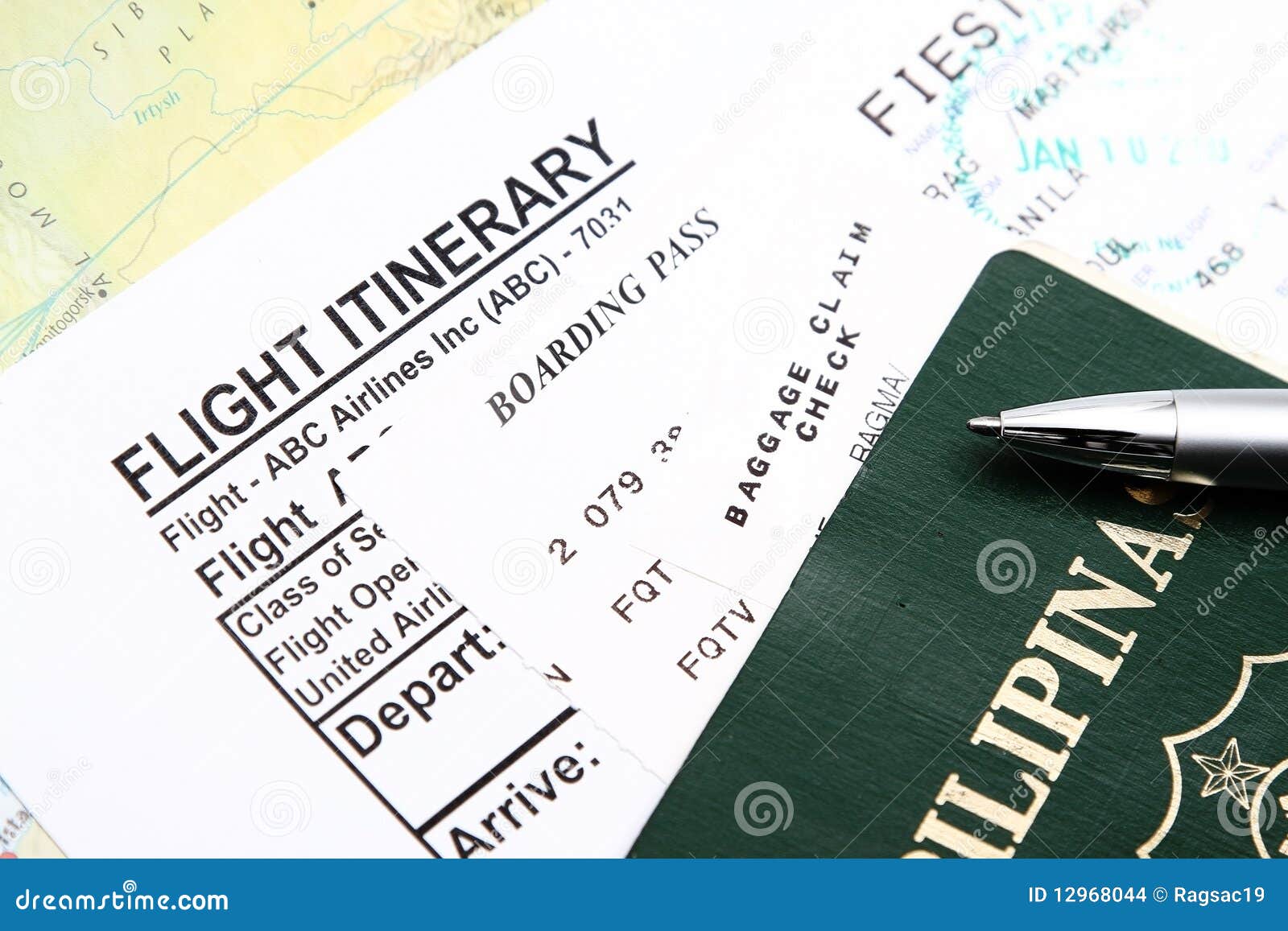 Flight details stock photo. Image of traveler, border - 12968044