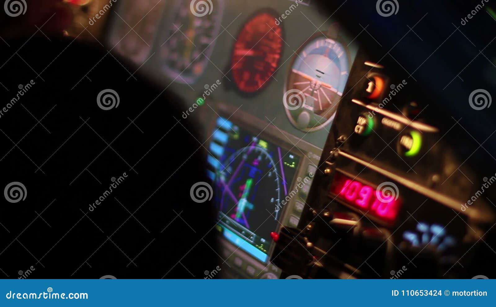 Flight Details on Cockpit Control Panel Displays, Aircraft Navigation ...