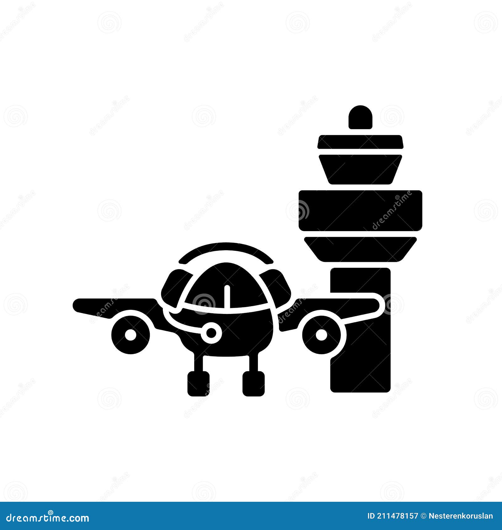 Dispatch Tower Icon, Cartoon Style Vector Illustration | CartoonDealer ...