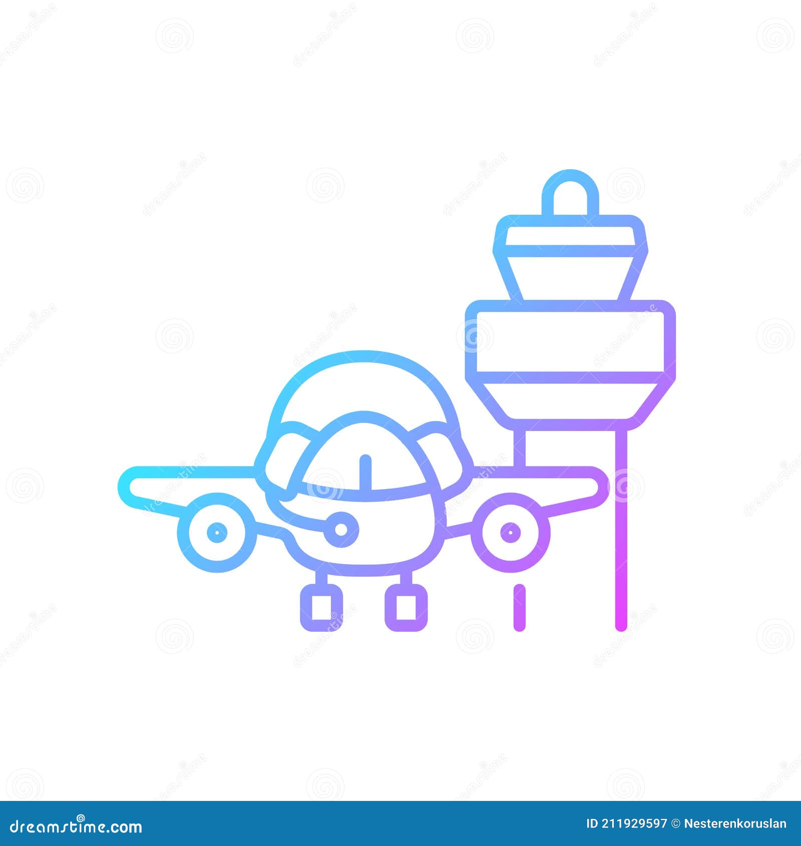Dispatch Tower Icon, Cartoon Style Vector Illustration | CartoonDealer ...