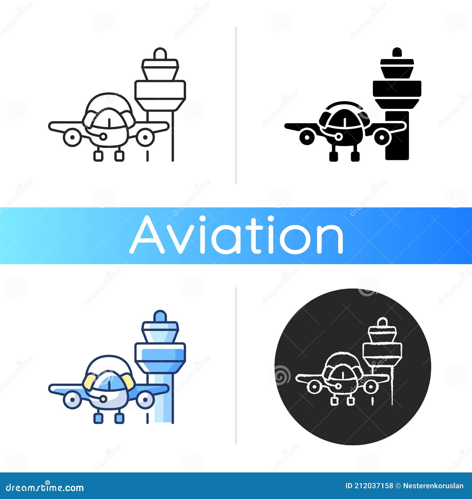 Flight dispatch icon stock vector. Illustration of controller - 212037158