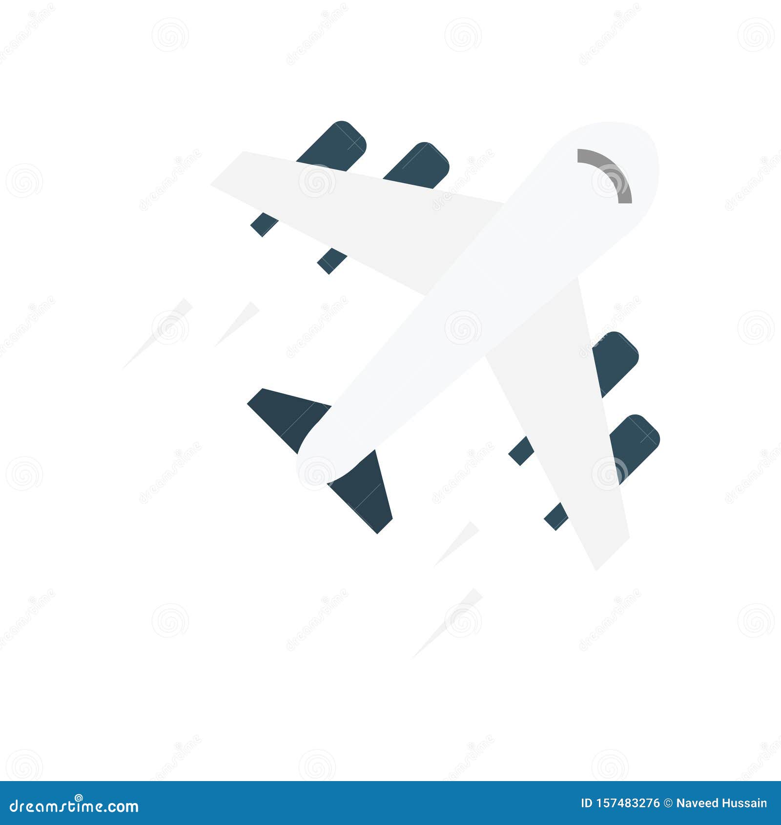 Flight flat vector icon stock illustration. Illustration of pack ...