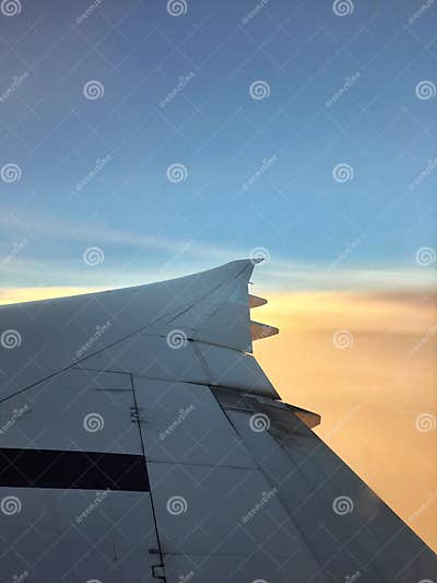 Window View from Inside the Plane. Qatar Airways Flight from Qatar To ...