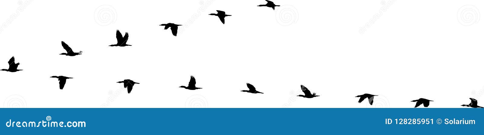 Birds stock vector. Illustration of formation, isolated - 128285951