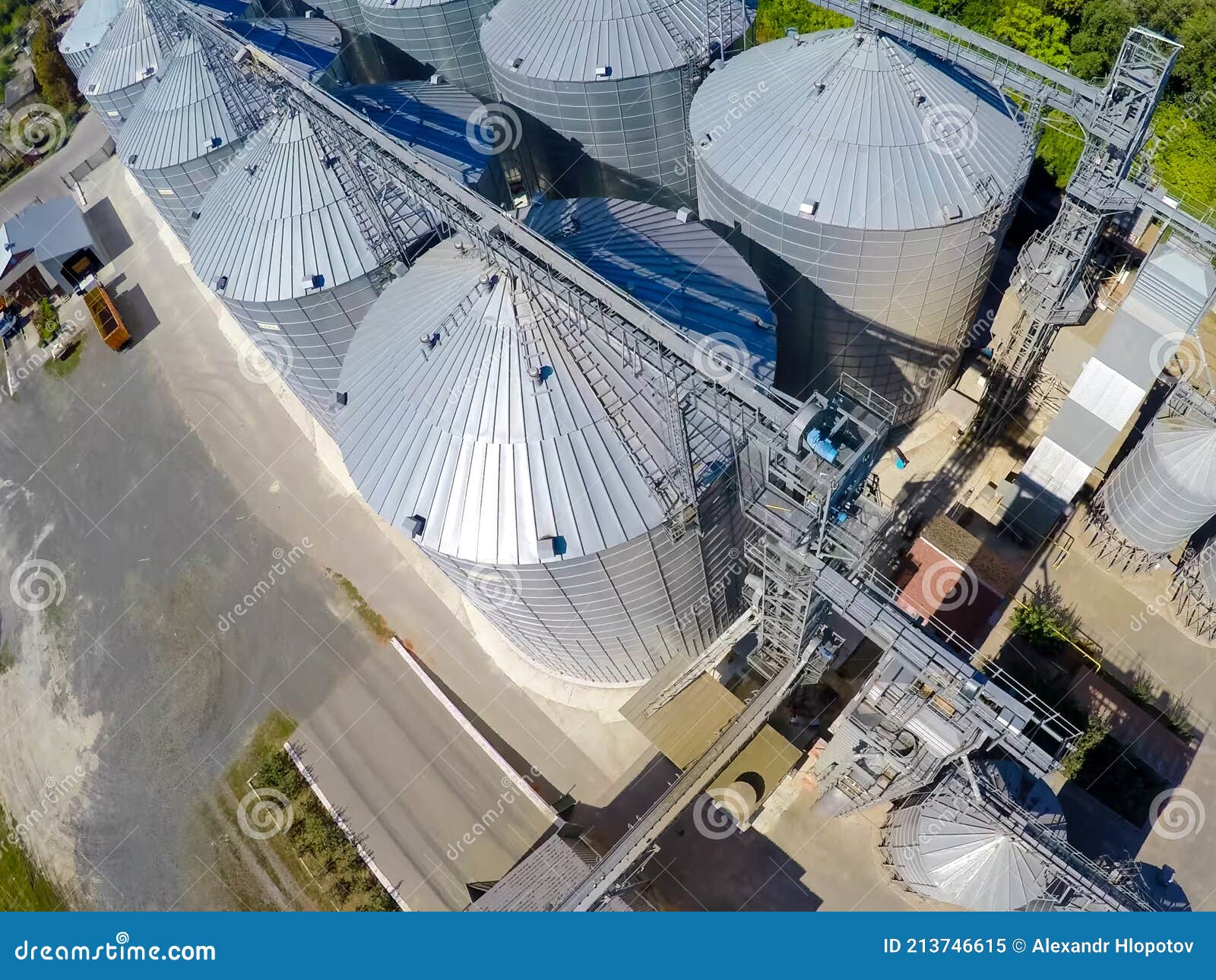 Flight of the Grain Terminal from the Drone. Stock Image - Image of ...
